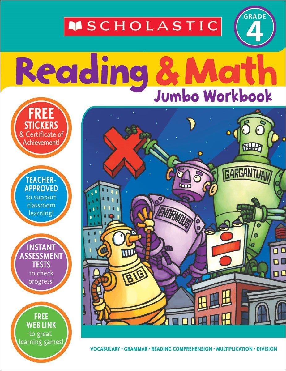 Reading & Math Jumbo Workbook - Grade 4