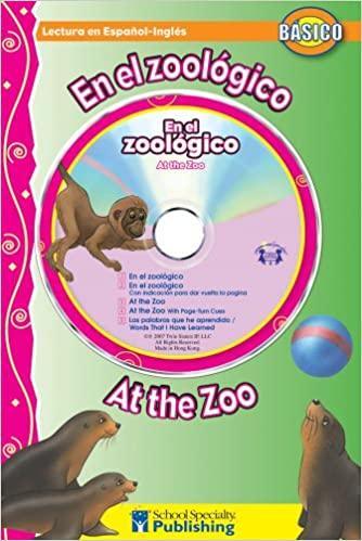 Spanish English Reader Beginner-At The Zoo-Book & CD - قارئ اللغة الإن