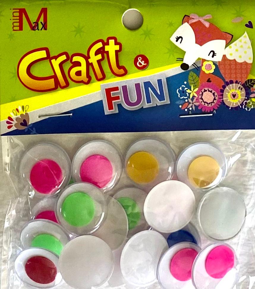 Wiggly Eyes - Colour - 20mm 20pcs