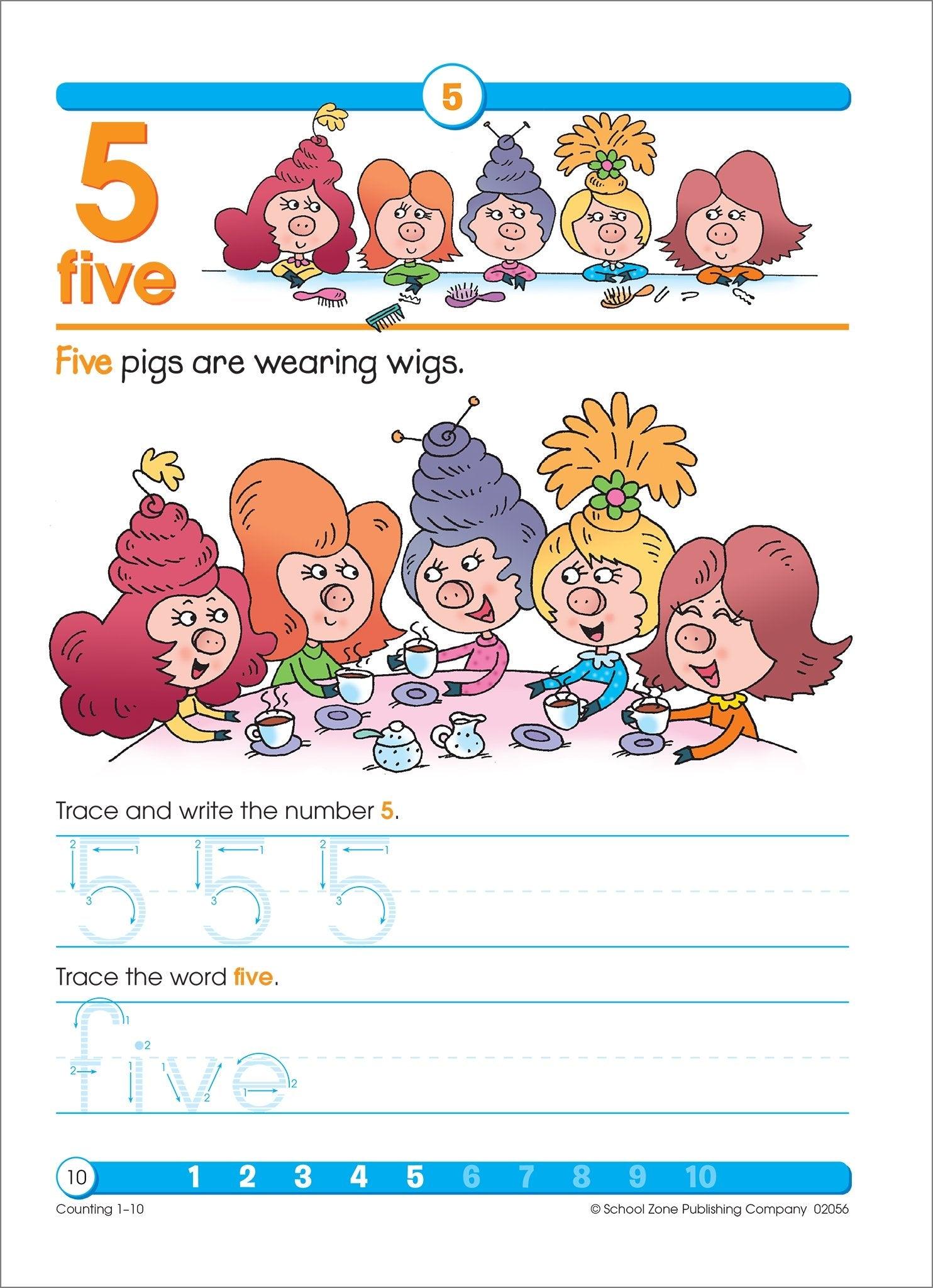 School Zone Counting 1-10 A Get Ready! Book